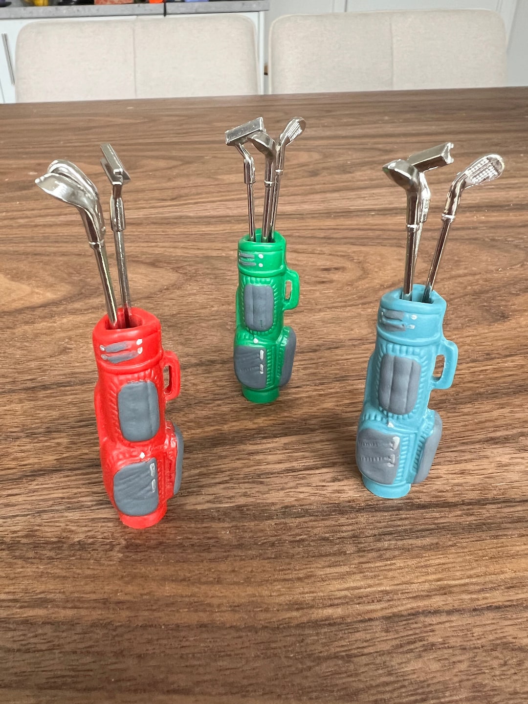 1:12 Scale Miniature Golf Bag With 3 Clubs Gift for Him Gift for Her ...