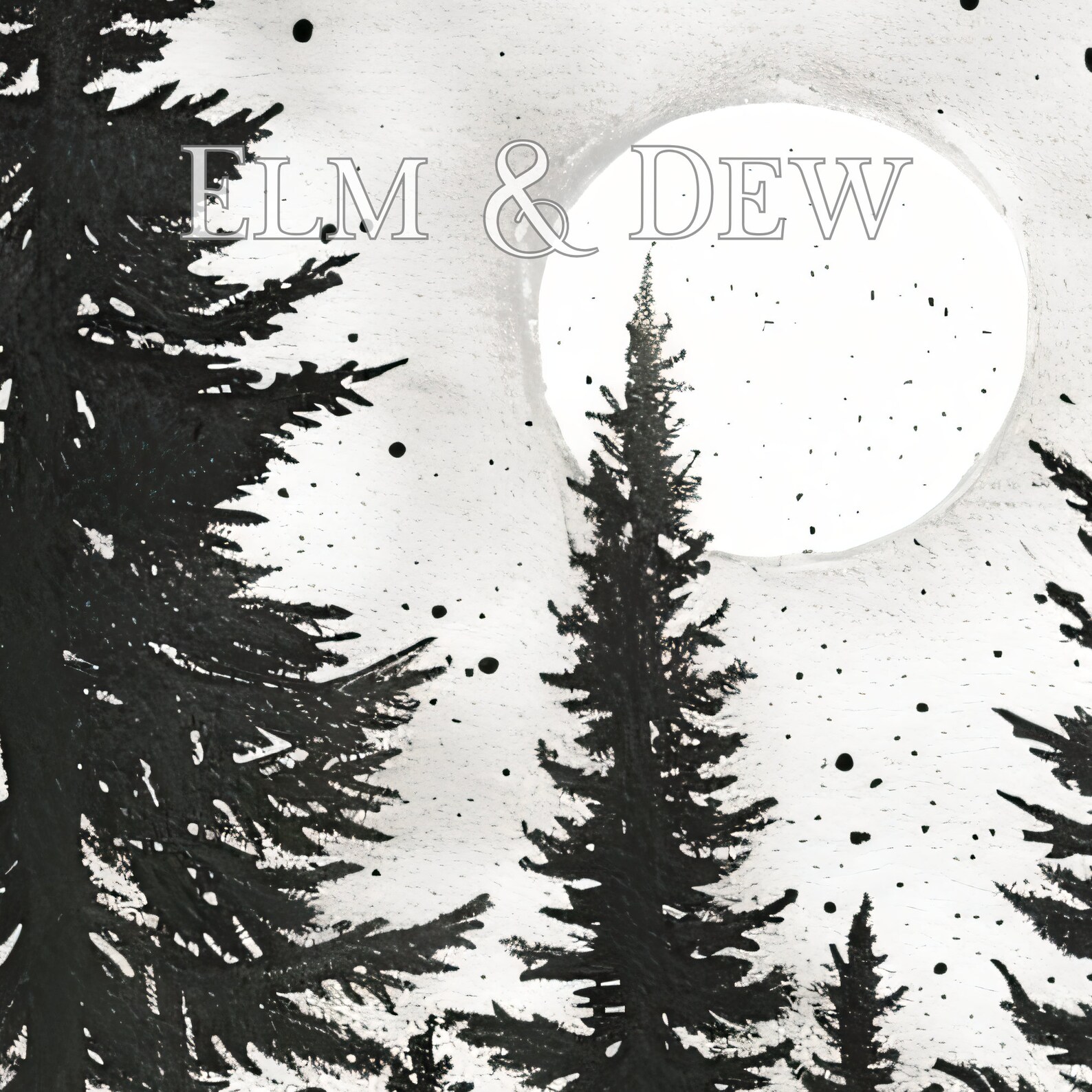 Printable Rustic Ink Forest, Black Ink Drawing, Minimalist Art, Nature ...