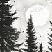 Printable Rustic Ink Forest, Black Ink Drawing, Minimalist Art, Nature ...