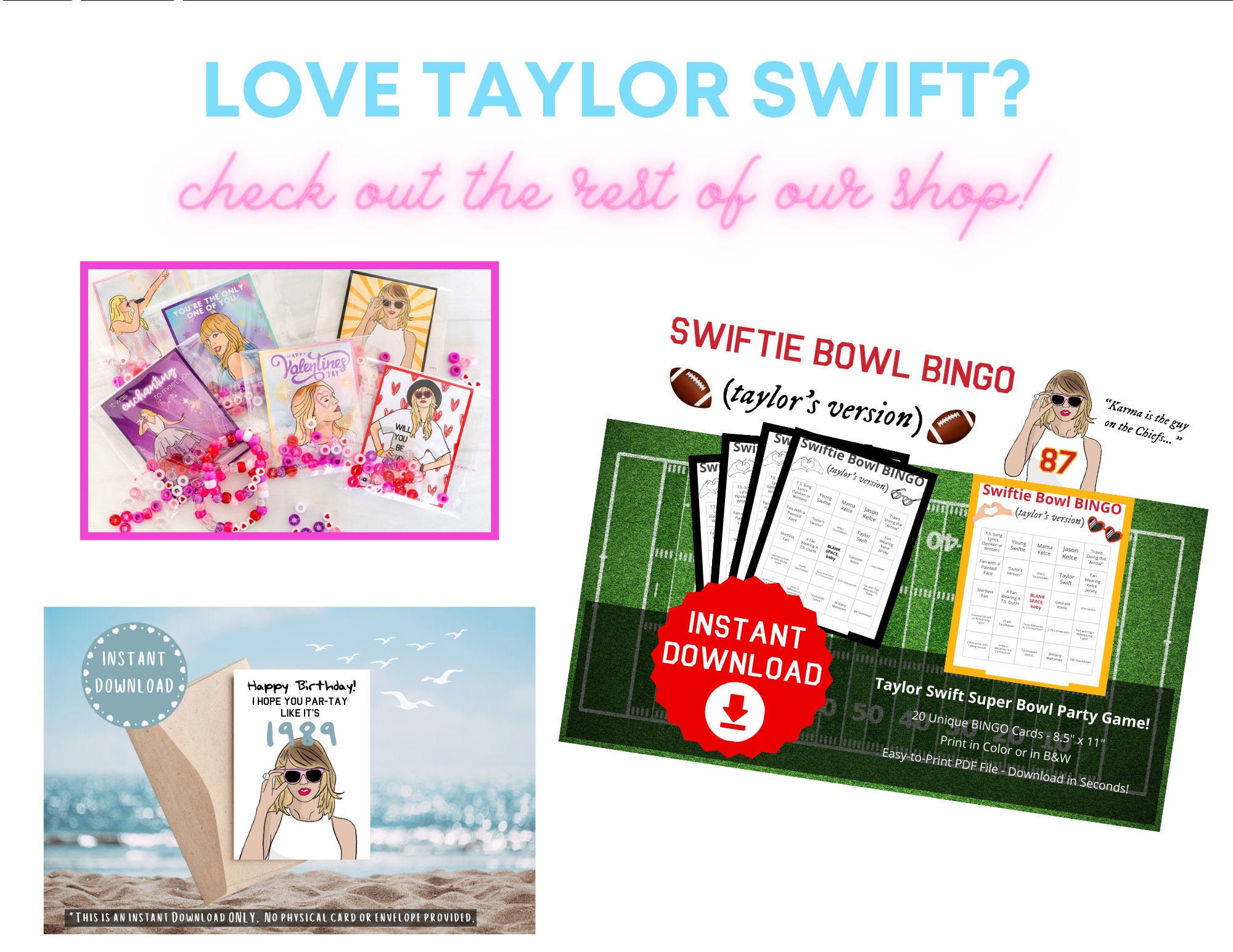 Tay Swift Food Pun Labels - Taylor Bowl Foods - Game Day Snacks - Super ...