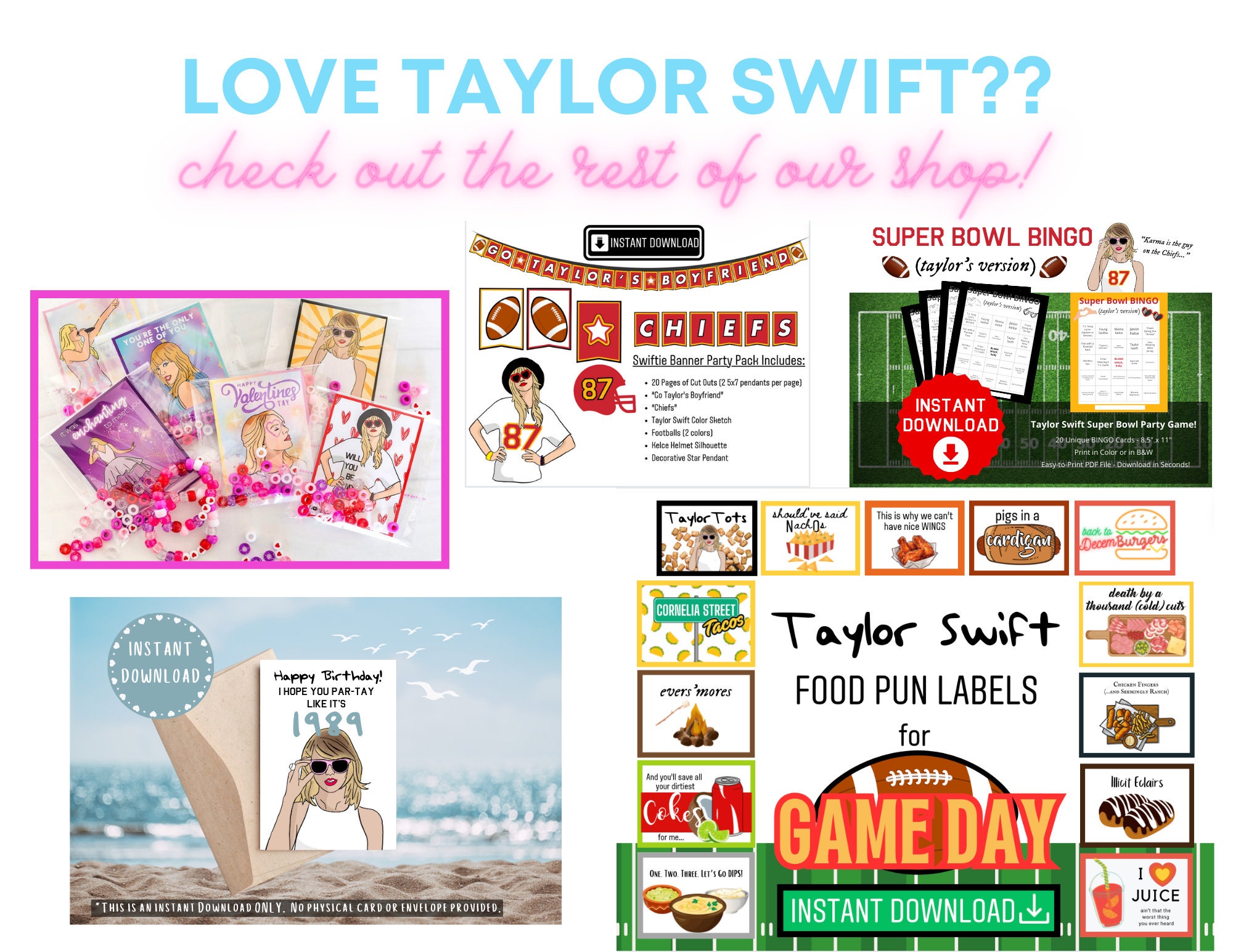 Taylor Swift PRINTABLE Valentines Taylor Swift Valentines DOWNLOAD ...