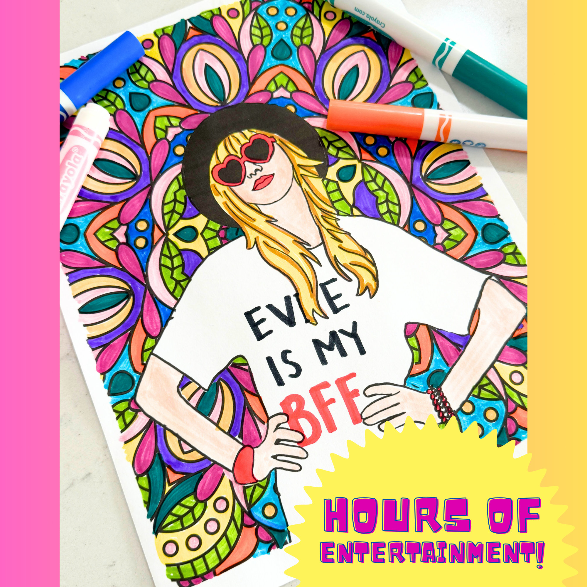 Tay Swift Kids Activities - Tay Swift Kids Coloring Pages - Kids Party ...