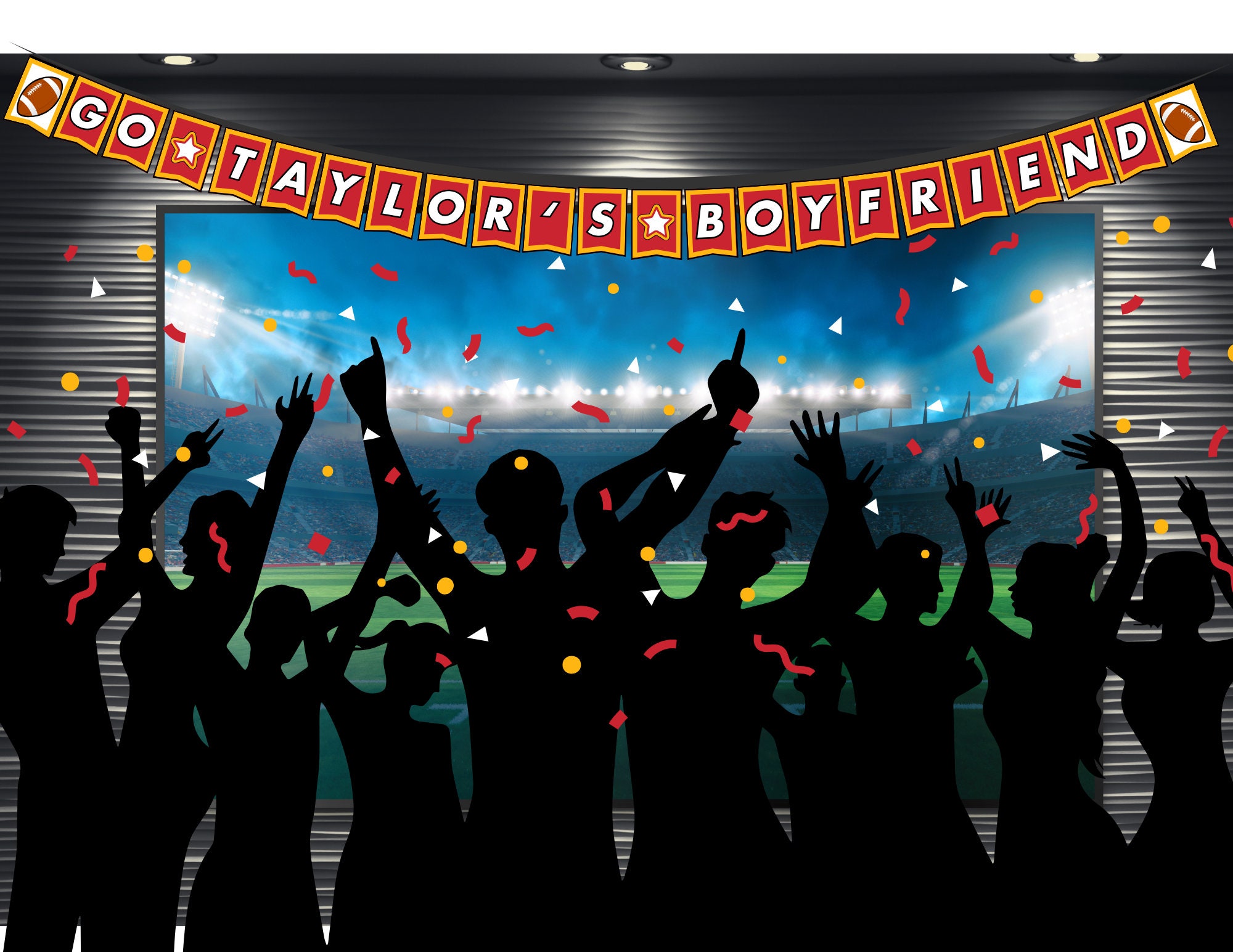 TAYLOR SWIFT Swiftie Bowl Banner Swiftie Bowl Taylor Swift Football ...