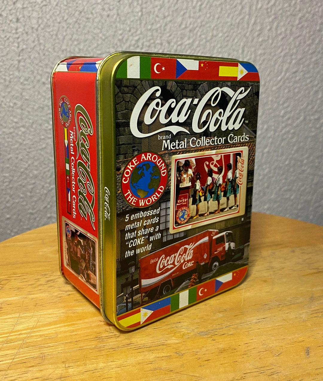 Coke Around the World Coca-cola Metal Collector Cards With Collectible ...