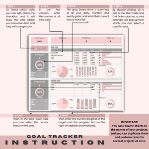 PLR Goal Tracker Spreadsheet Google Sheets Template PLR Resell Template ...