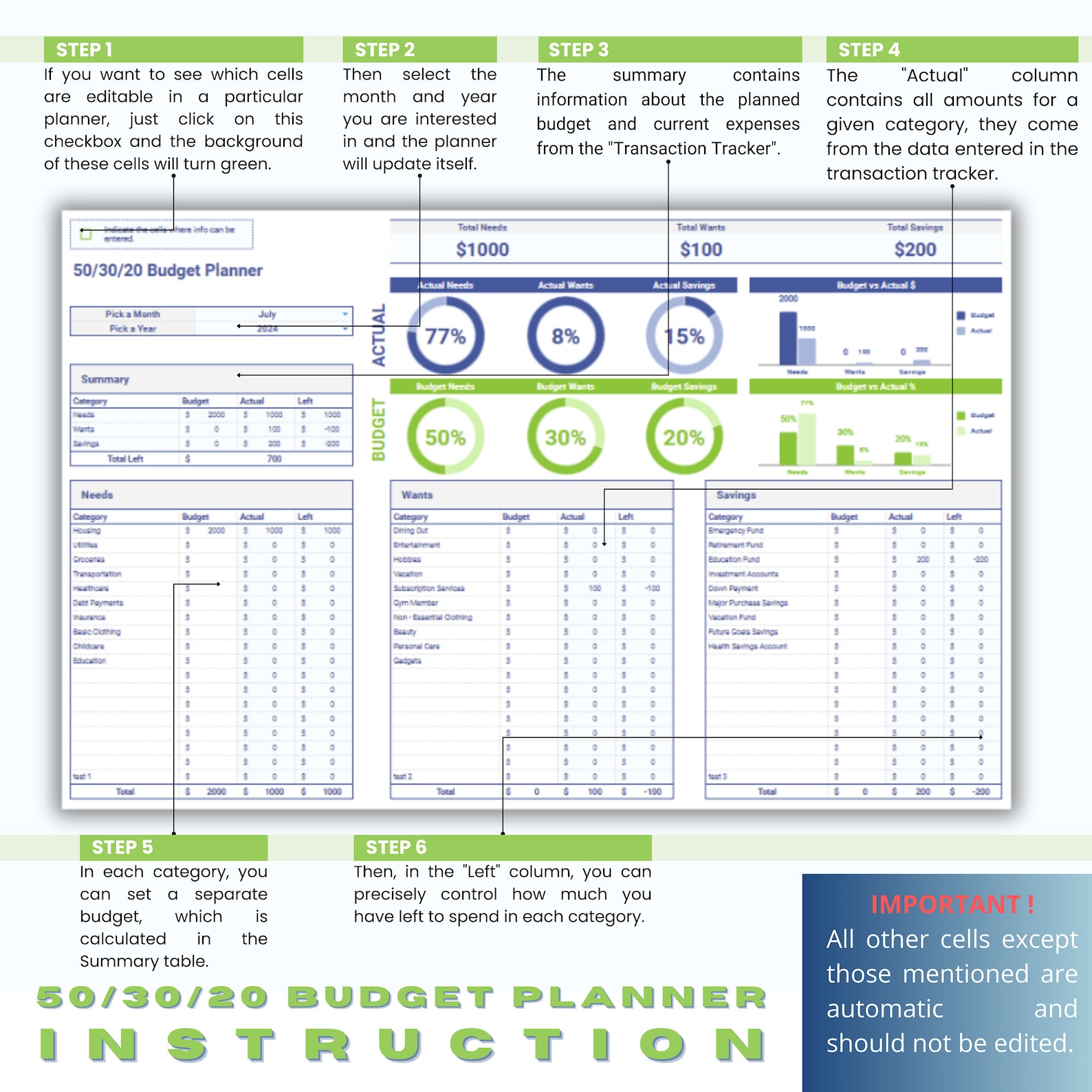 PLR 50/30/20 Budget Planner PLR Google Sheet Monthly Budget PLR ...