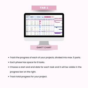 PLR Gantt Chart Spreadsheet Google Sheet Plr Template Plr Google Spreadsheets Master Resell ...