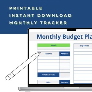 Printable Monthly Budget Planner | Budget Tracker Pdf | Printables A4 ...