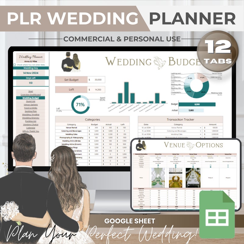 Wedding Spreadsheet Mrr - Etsy