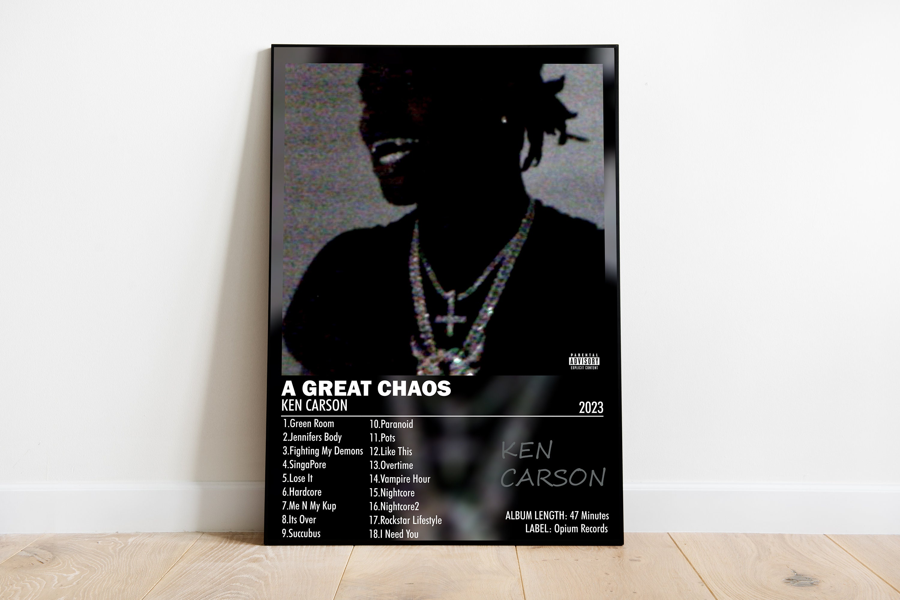 A Great Chaos Ken Carson Album Poster, Album Print, Walldecor, Room ...
