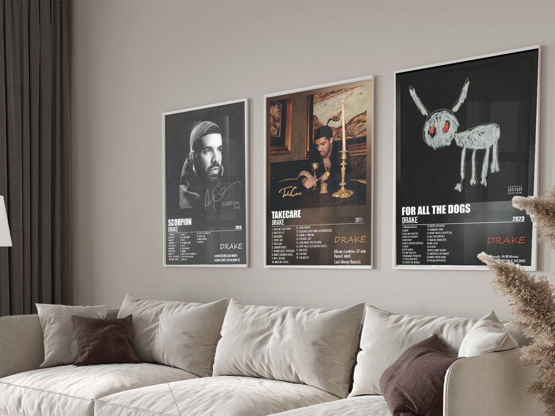 Drake Wall Art Set, Printable Wall Art, Drake Minimal Home Decor ...