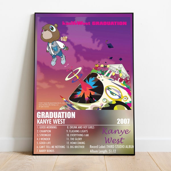 Graduation Kanye West Poster - Etsy