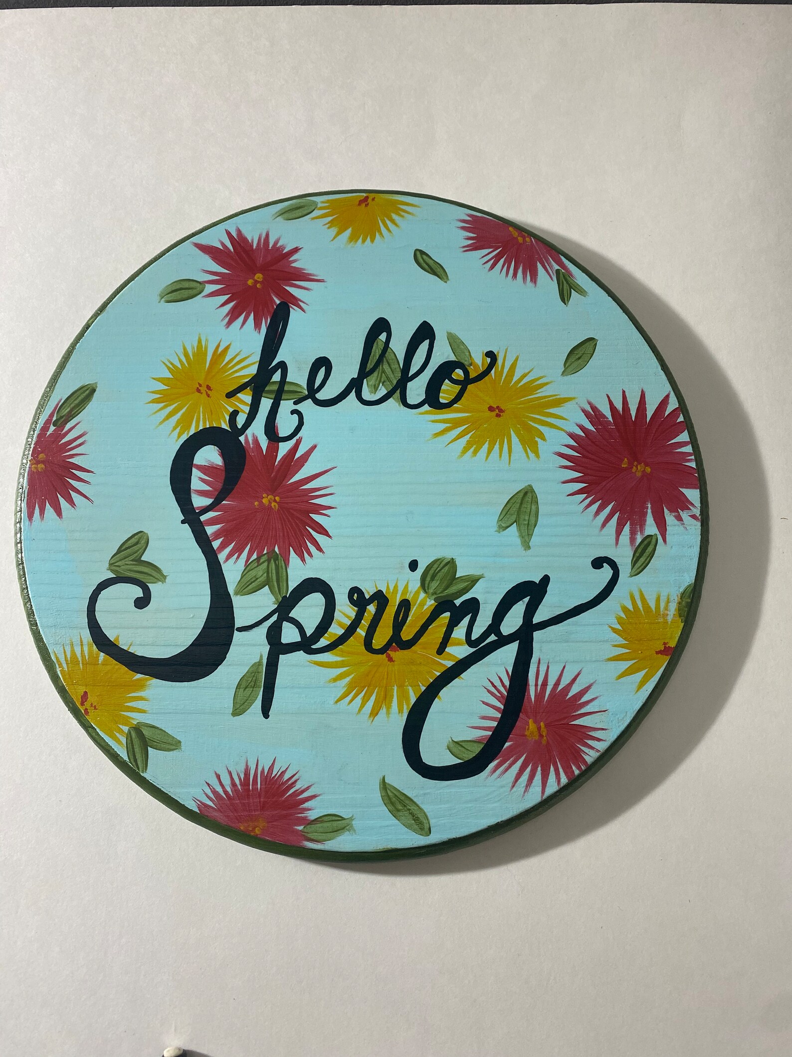 Wooden Hello Spring Wall Sign - Etsy