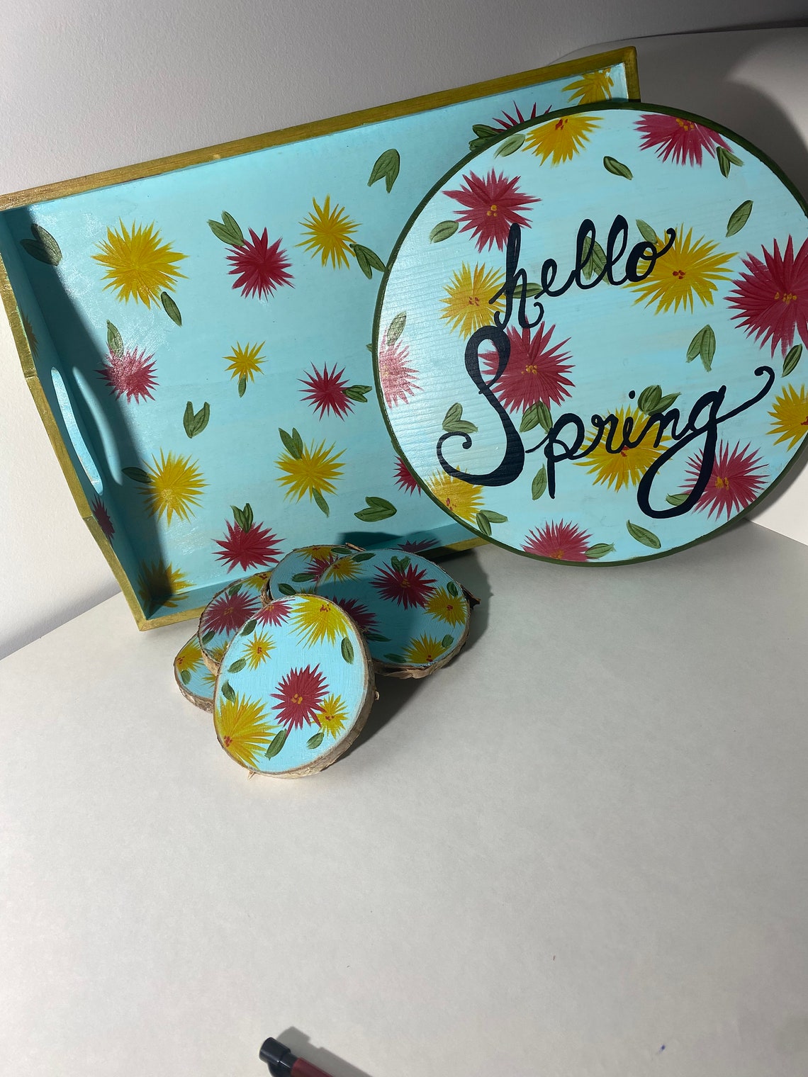 Wooden Hello Spring Wall Sign - Etsy