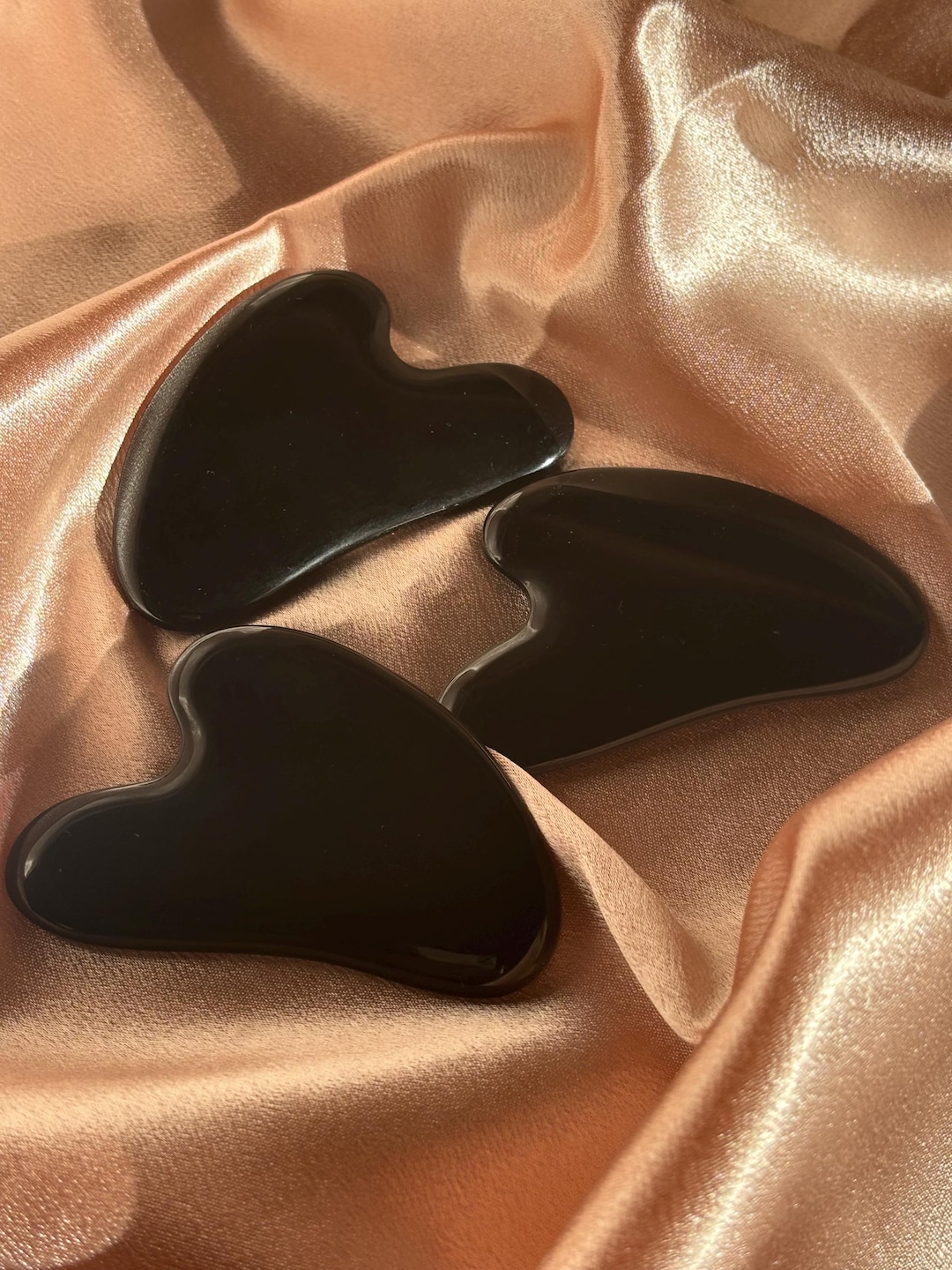 Obsidian Gua Sha, Natural Obsidian Face Massager Tool, Lymphatic ...