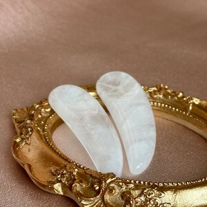 White Jade Cream Spatula, Carved Skincare Spoon, Moisturizer Scooper ...