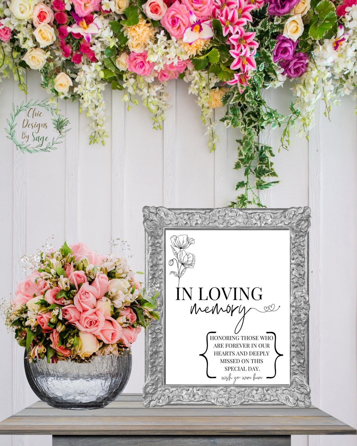 In Loving Memory Sign | in Loving Memory | Editable Template | Editable ...