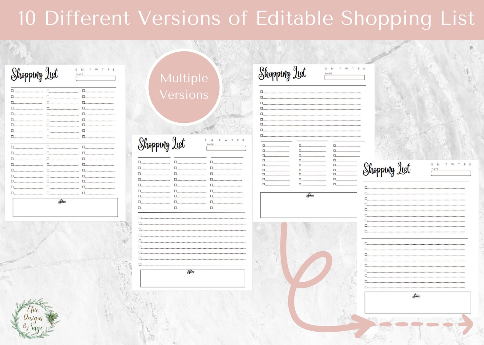 Shopping List Template | Shopping List | Grocery List | Grocery List ...