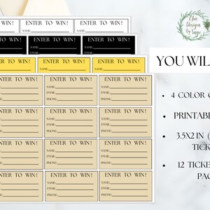 Printable Raffle Tickets: DIY Event Ticket Template (PDF) - Etsy