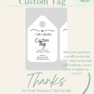 Editable Tags | Editable Tags Instant Download | Editable Tag Canva ...