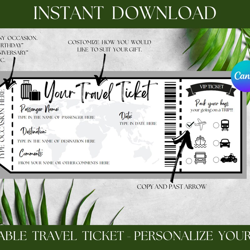 Plane Ticket Invitation - Etsy