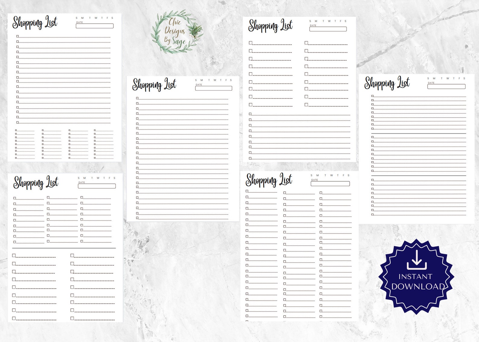 Shopping List Template | Shopping List | Grocery List | Grocery List ...