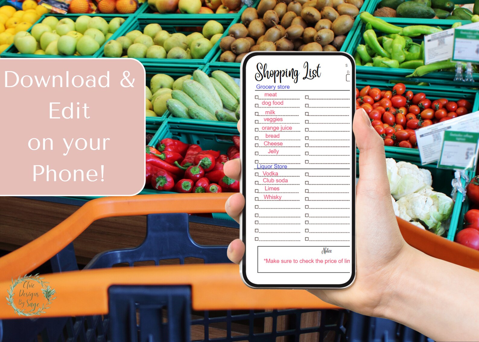 Shopping List Template | Shopping List | Grocery List | Grocery List ...