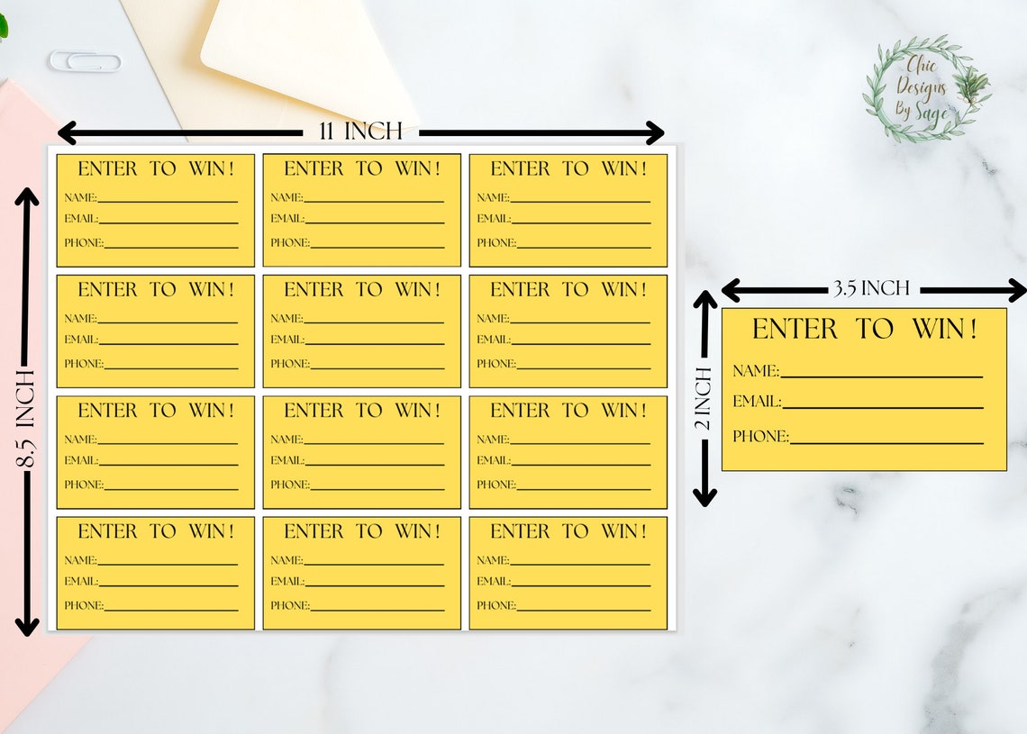 Printable Raffle Tickets: DIY Event Ticket Template (PDF) - Etsy