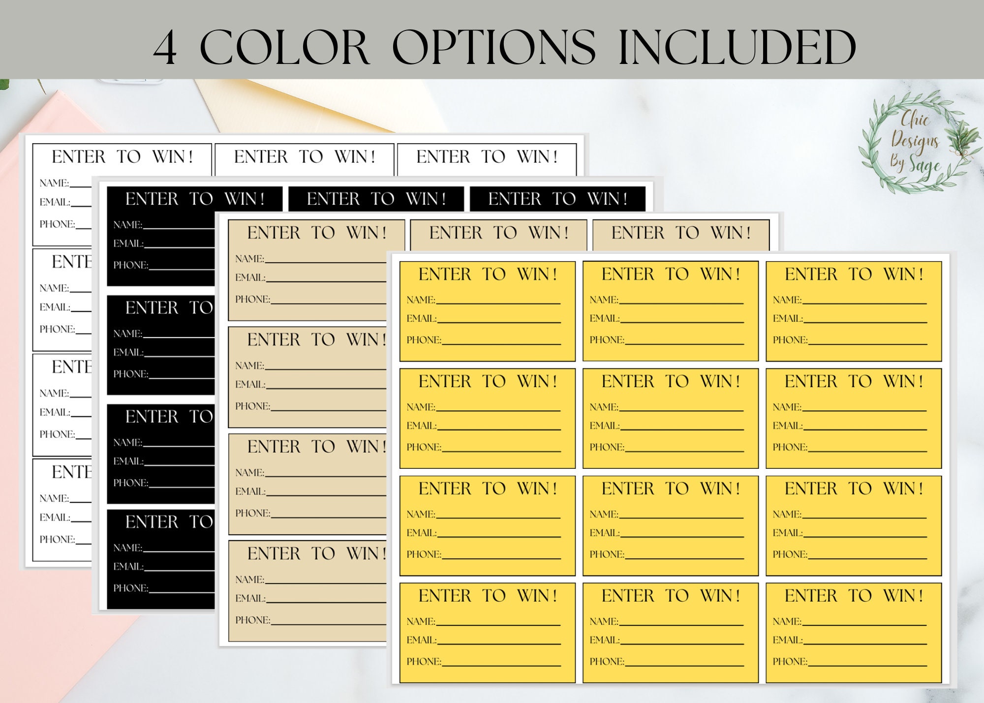 Printable Raffle Tickets: DIY Event Ticket Template (PDF) - Etsy