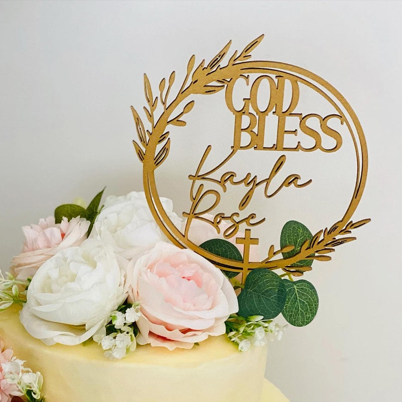 Baptism Cake Topper - Etsy