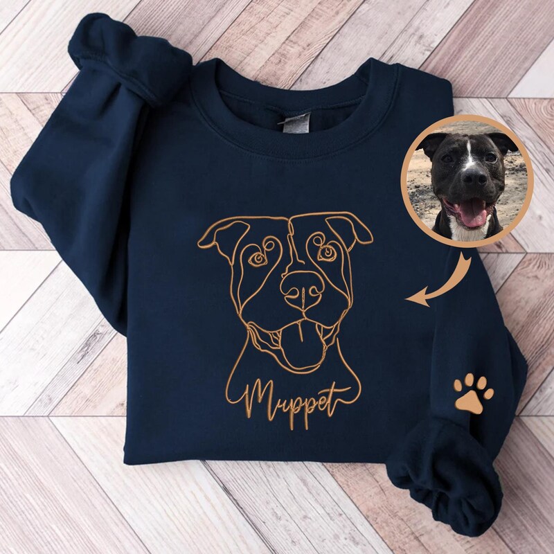 Embroidered Personalized Dog Sweatshirt - Etsy