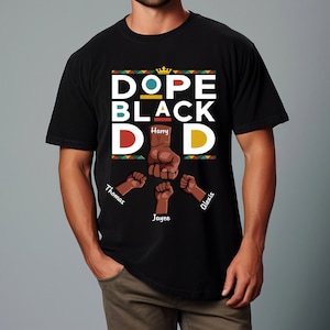 Custom Dope Black Dad Shirt, Dad and Kids Fist Bump Shirt, Father's Day ...