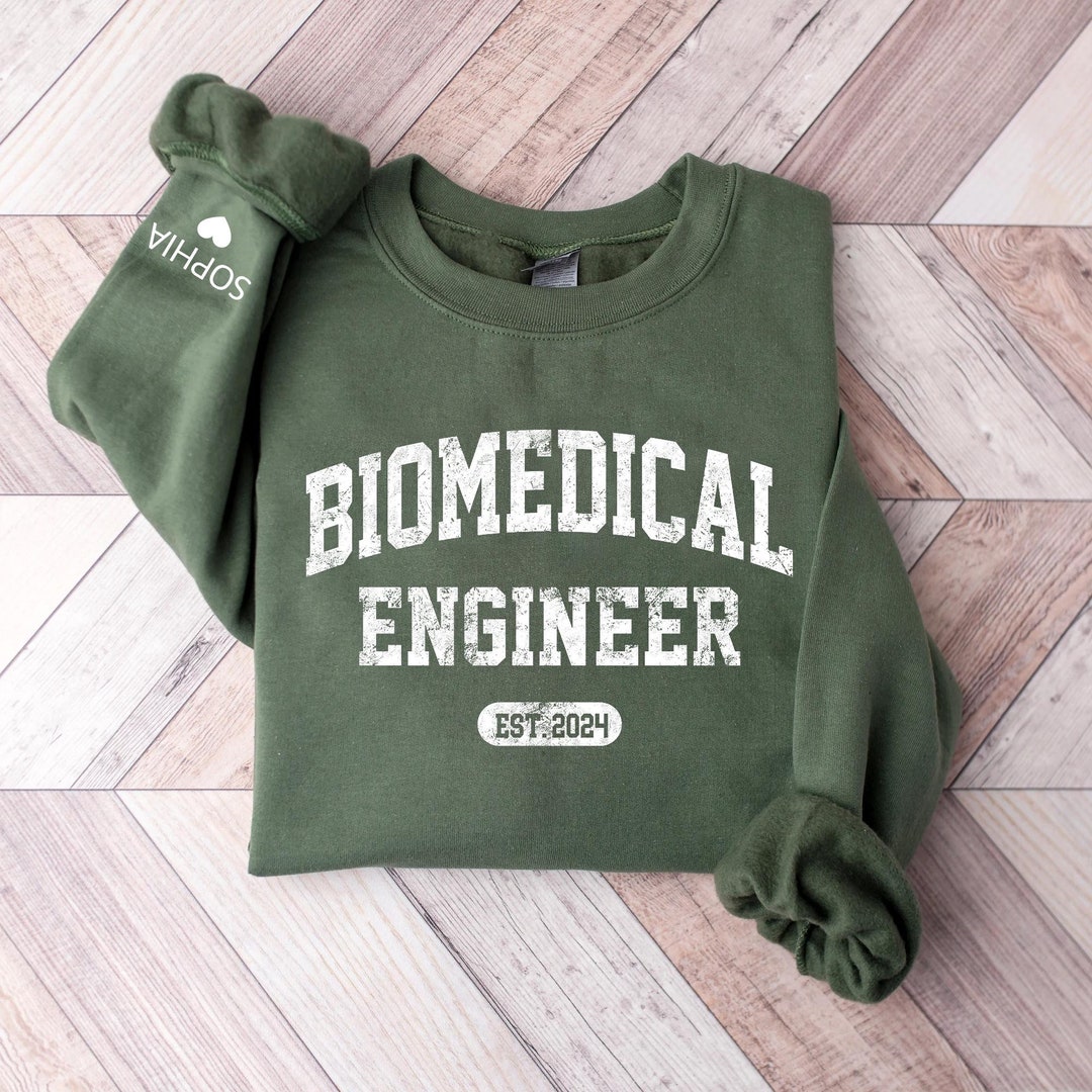 Personalized Biomedical Engineer Sweatshirt With Name on Sleeve ...
