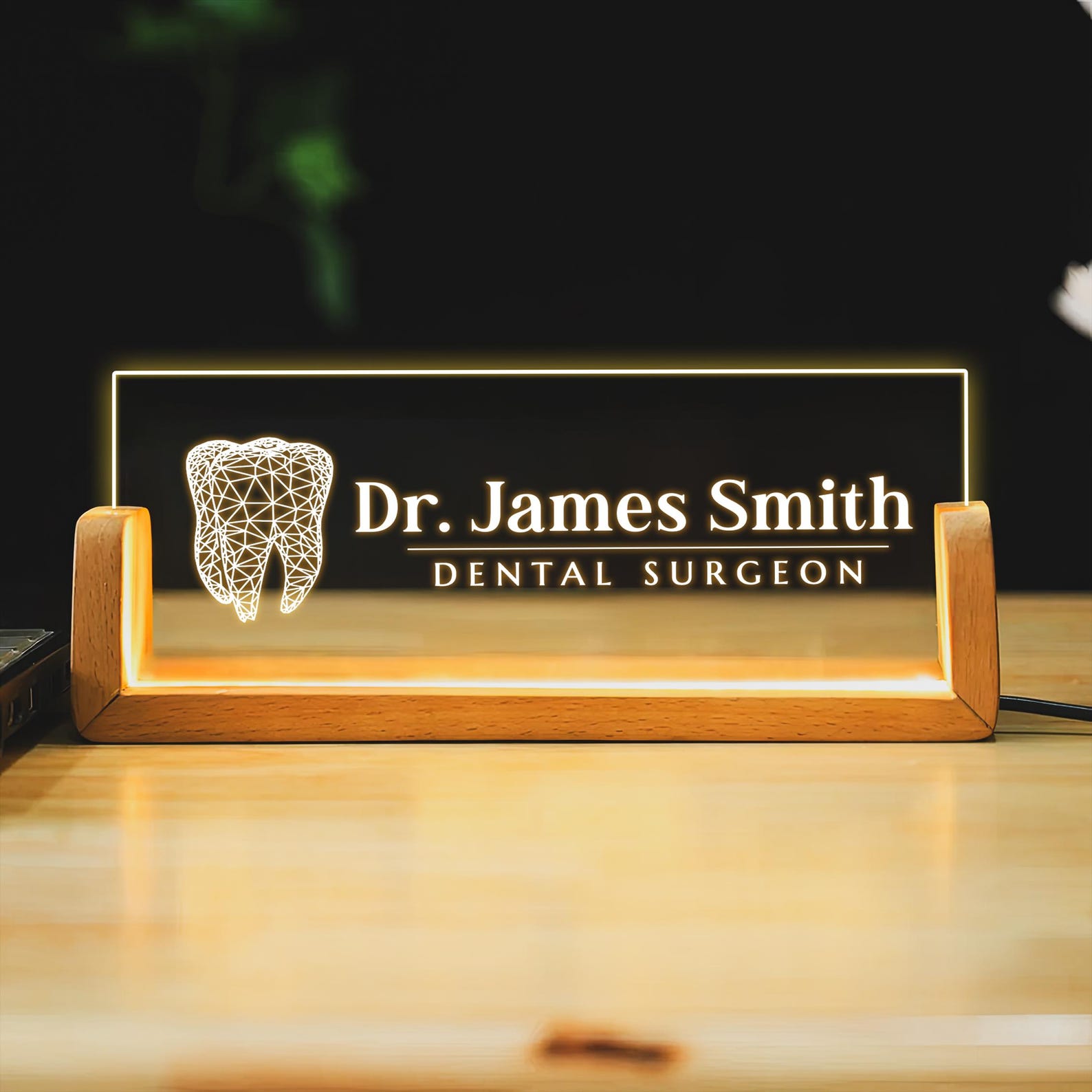 Dental Surgeon Desk Name Plate, Dentist Office Sign, Dental Clinic ...