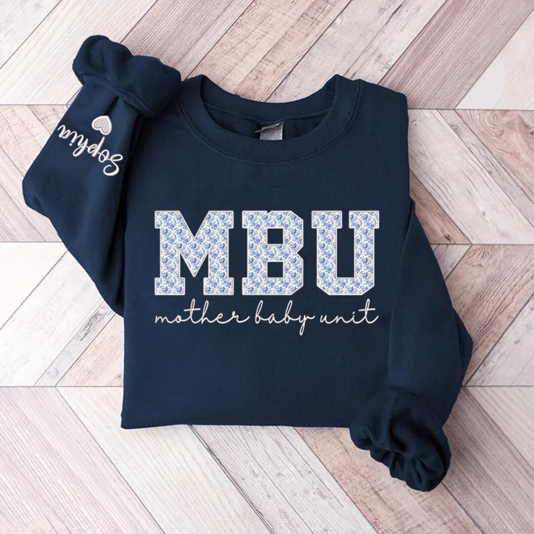 Custom Embroidered Mother Baby Unit Nurse Sweatshirt, Personalized ...