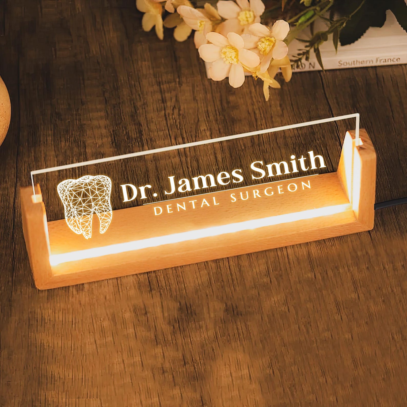 Dental Surgeon Desk Name Plate, Dentist Office Sign, Dental Clinic ...