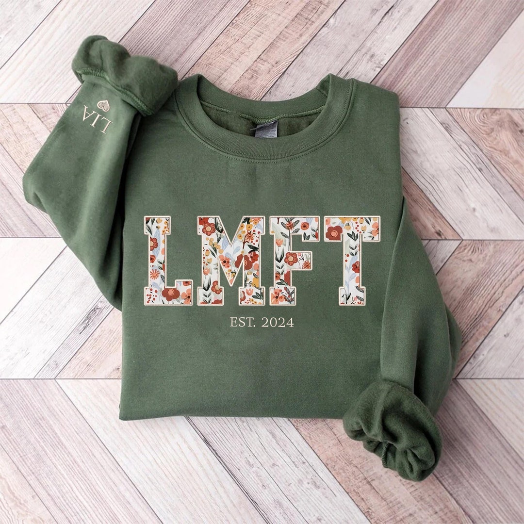 Embroidered LMFT Sweatshirt, LMFT Sweater, Licensed Marriage and Family ...