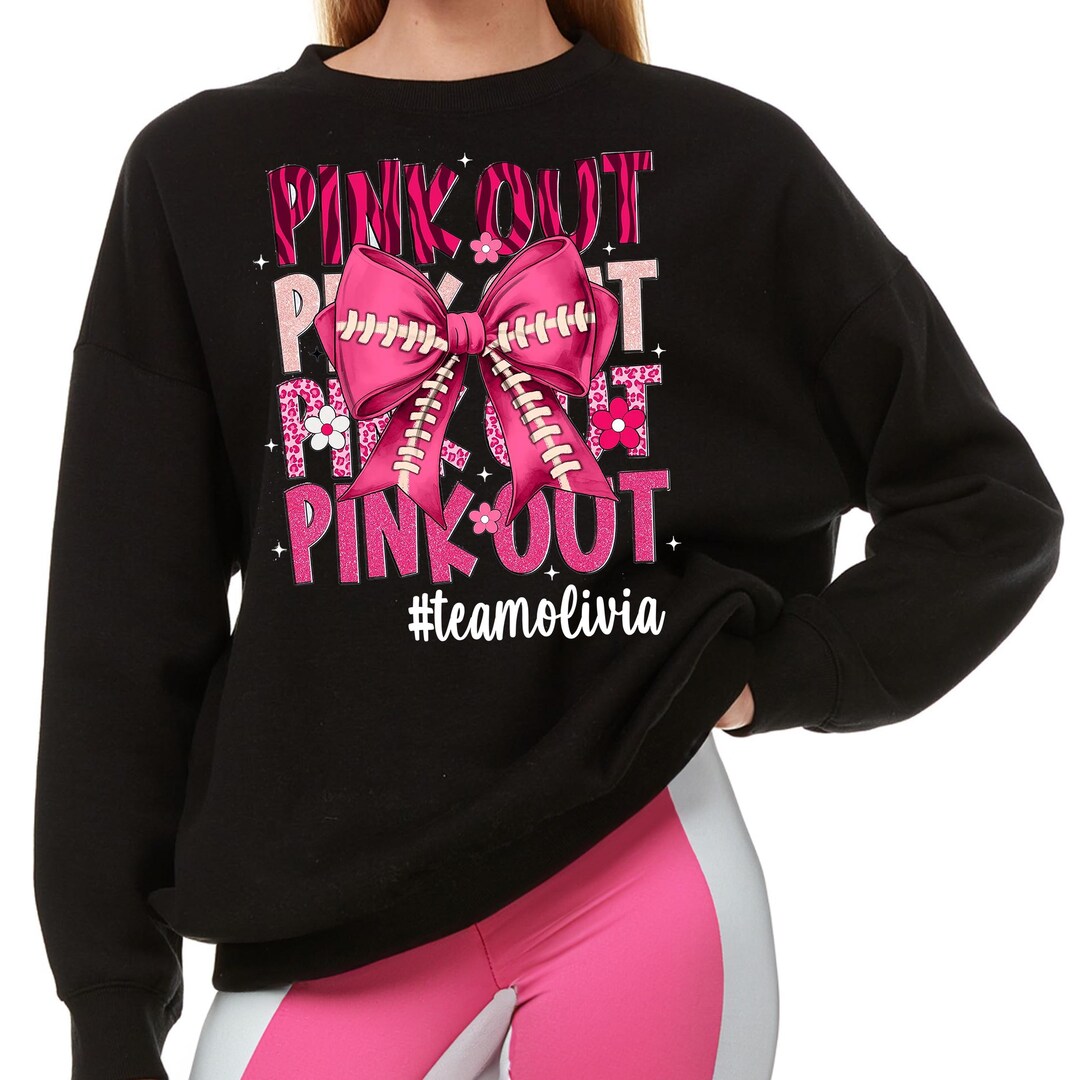 Pink Out Breast Cancer Awareness Sweatshirt, in October We Wear Pink ...