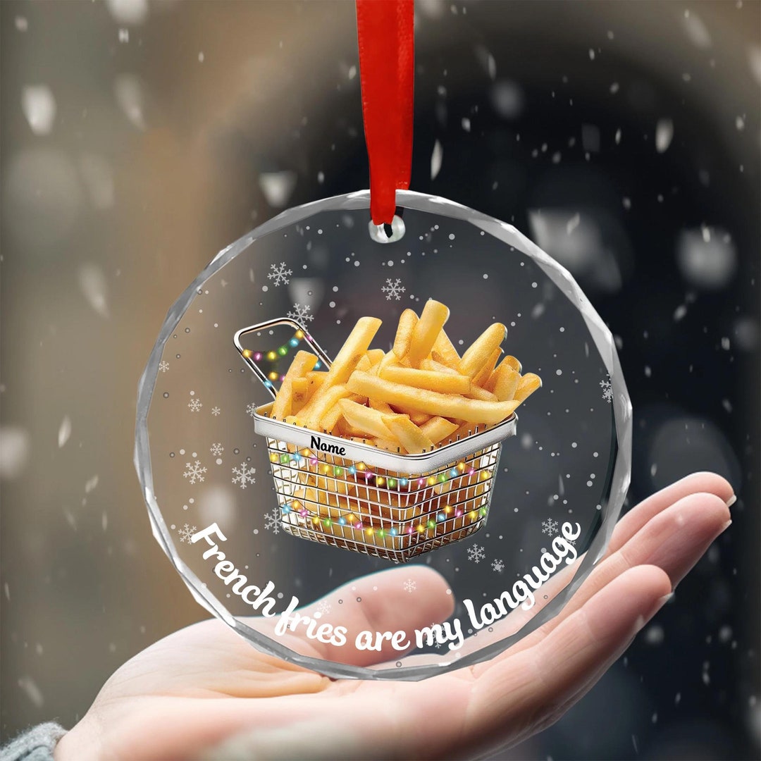 Personalized French Fries Ornament, French Fries Christmas Ornament ...