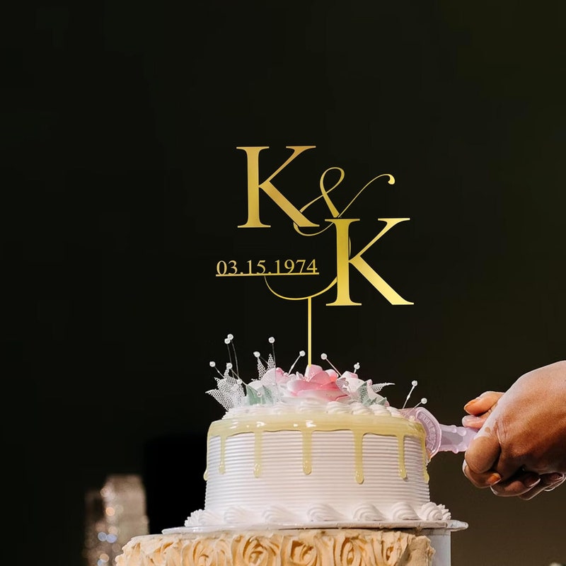 Initial Cake Toppers for Wedding - Etsy