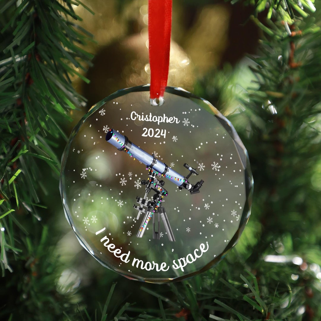 Custom Astronomy Glass Ornament, Personalized Stargazer Christmas ...