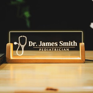 Pediatrician Desk Name Plate, Kids Doctor Sign, Pediatric Clinic Decor ...