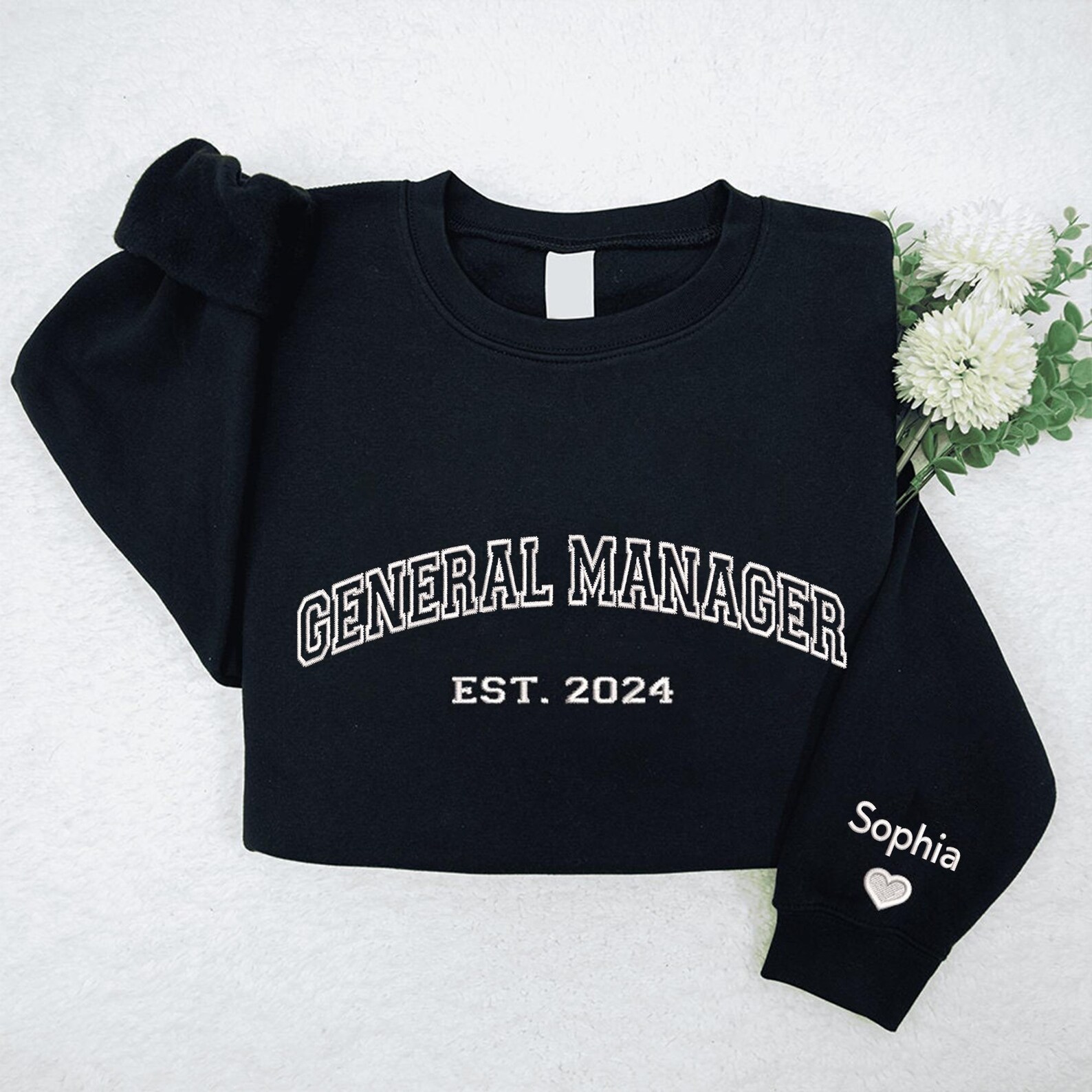 Embroidered Manager Sweatshirt, General Management Gift, Leadership ...