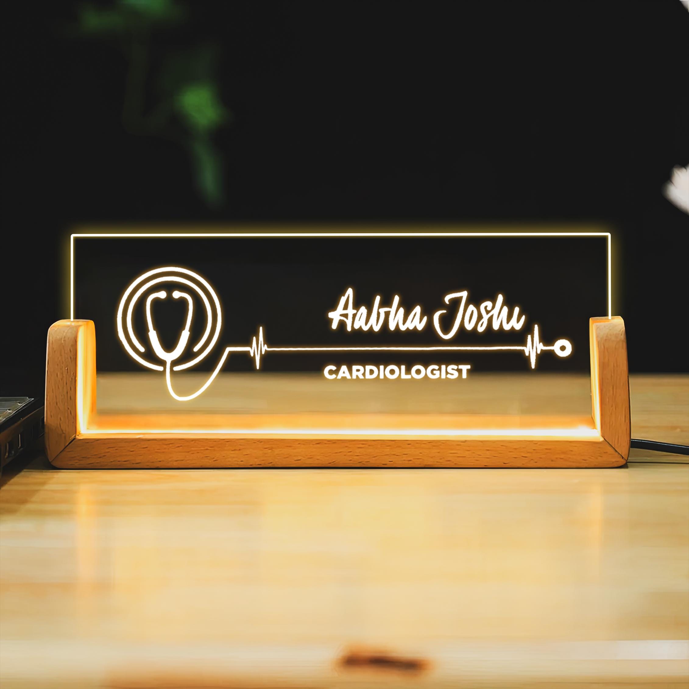 Cardiologist Desk Name Plate, Heart Doctor Office Sign, Cardiology ...