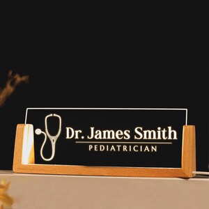 Pediatrician Desk Name Plate, Kids Doctor Sign, Pediatric Clinic Decor ...
