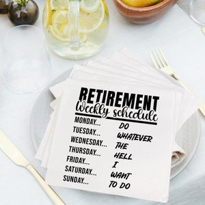 Personalized Retirement Weekly Schedule Do Whatever the Hell I Want to ...