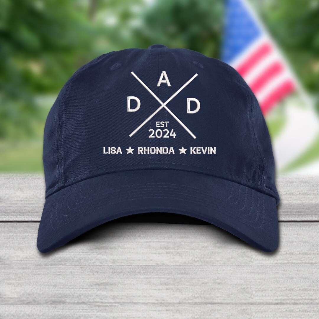 Custom Embroidered Dad Est Hat, New Dad / Daddy to Be Trucker Hat, Dad ...