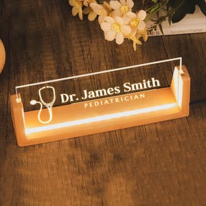 Pediatrician Desk Name Plate, Kids Doctor Sign, Pediatric Clinic Decor ...
