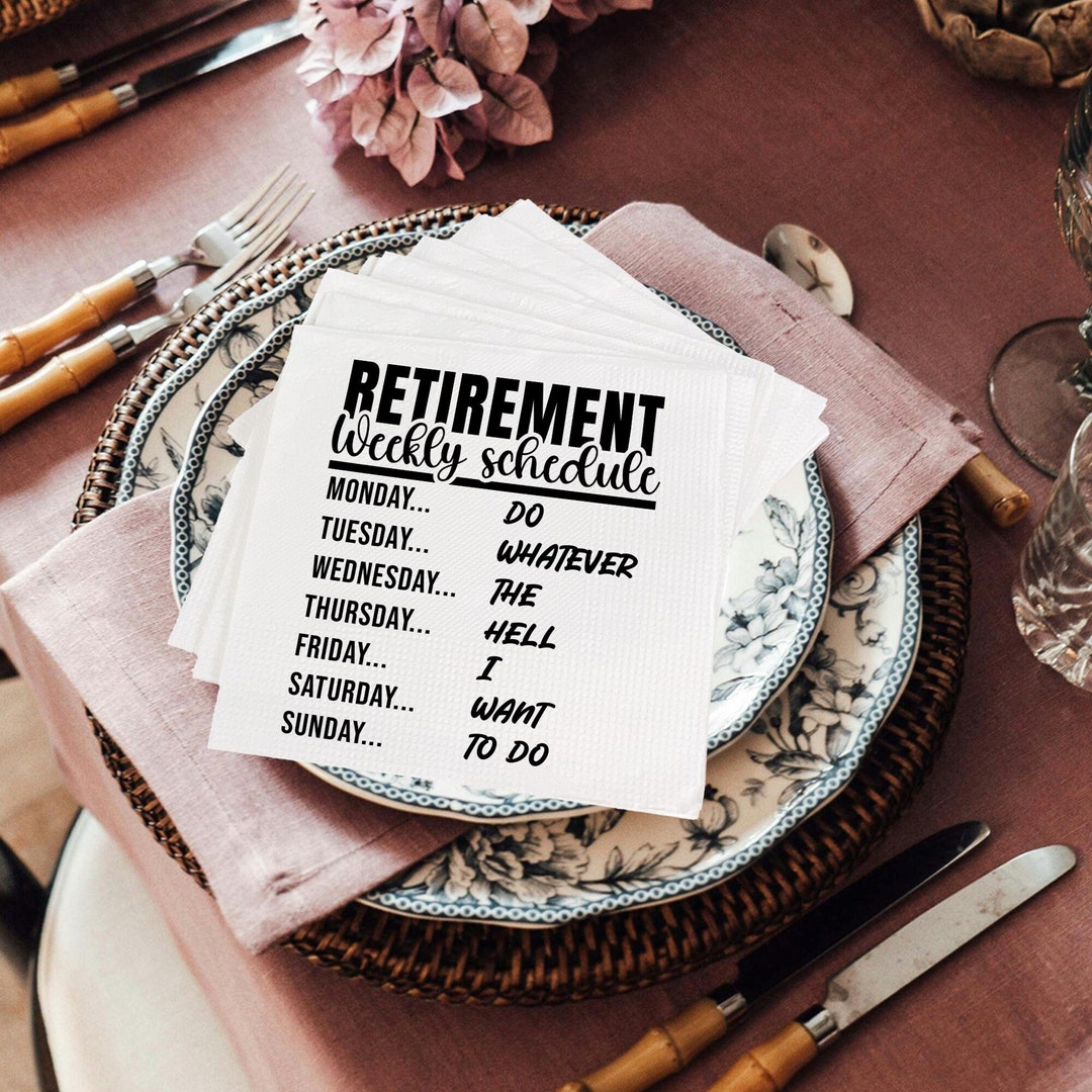 Personalized Retirement Weekly Schedule Do Whatever the Hell I Want to ...