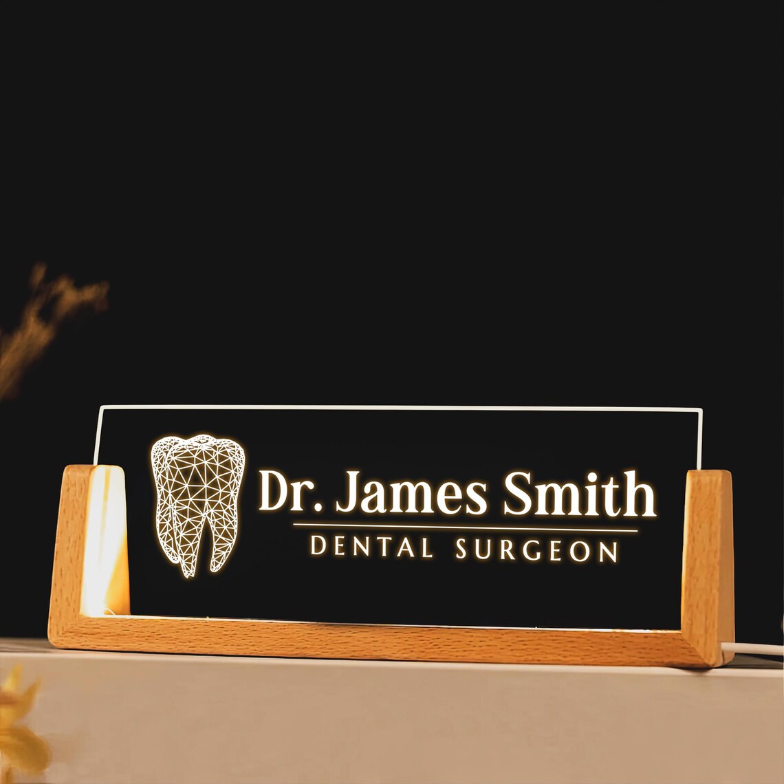 Dental Surgeon Desk Name Plate, Dentist Office Sign, Dental Clinic ...